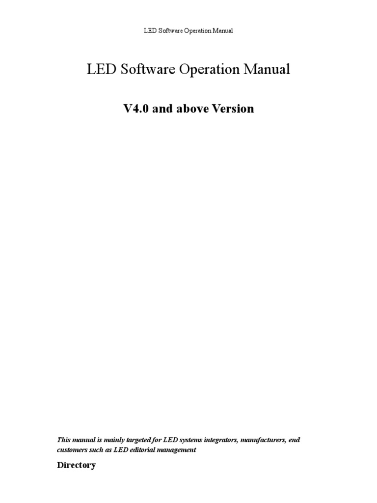 LED Software Operation Manual | PDF | Graphical User Interfaces | Button (Computing)