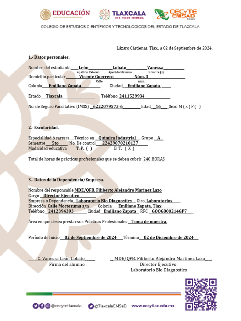 Prácticas Profesionales de Vanessa León | PDF