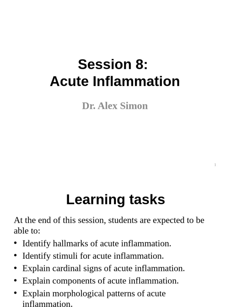 Session 8 Acute Inflammation | PDF | Inflammation | Cell Adhesion