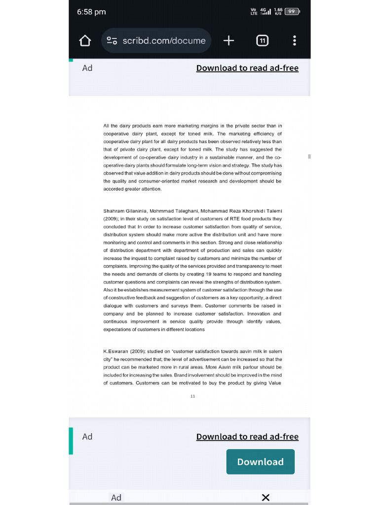 Aavin dairy report | PDF