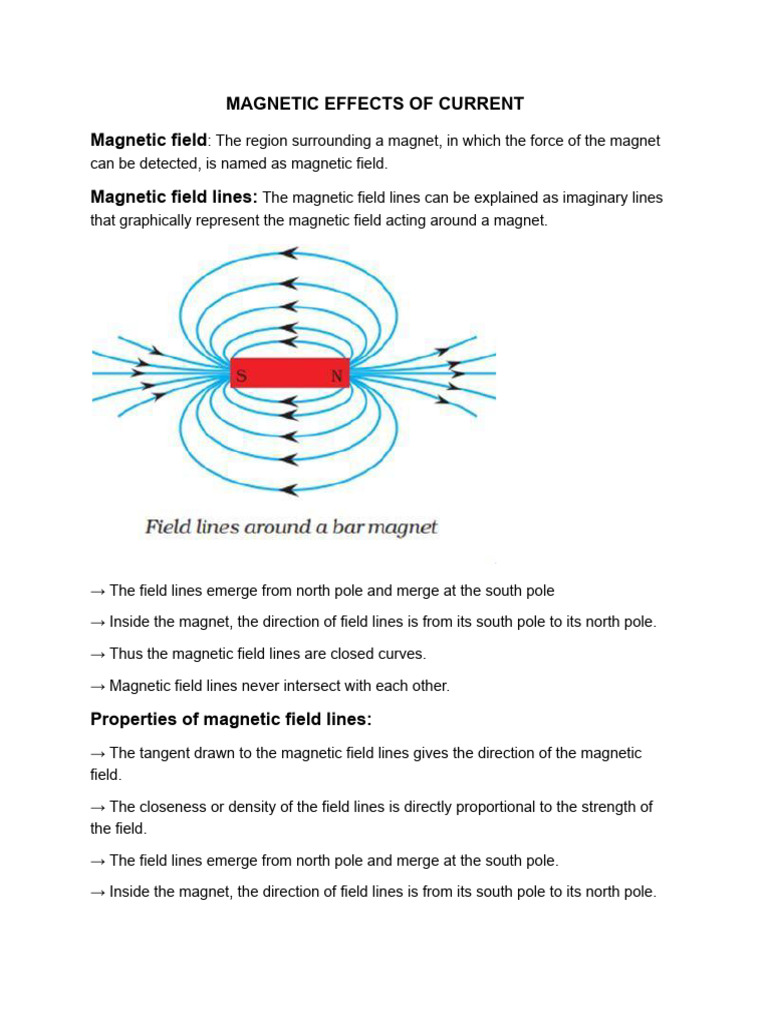 Magnetic Effects of Electric Current | PDF | Alternating Current ...