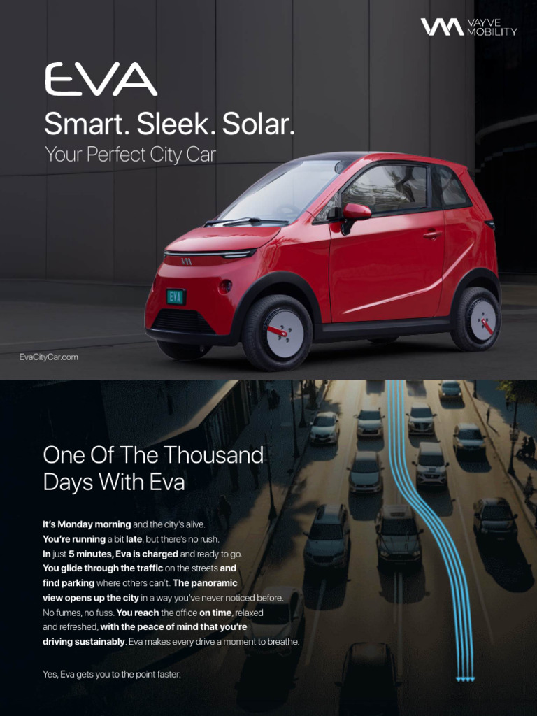 Eva-Digital Brochure ev car | PDF | Fuel Economy In Automobiles | Car