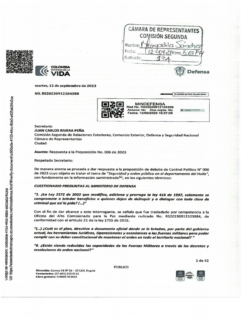 Ministerio de Defensa Nacional Plan Ayacucho | PDF