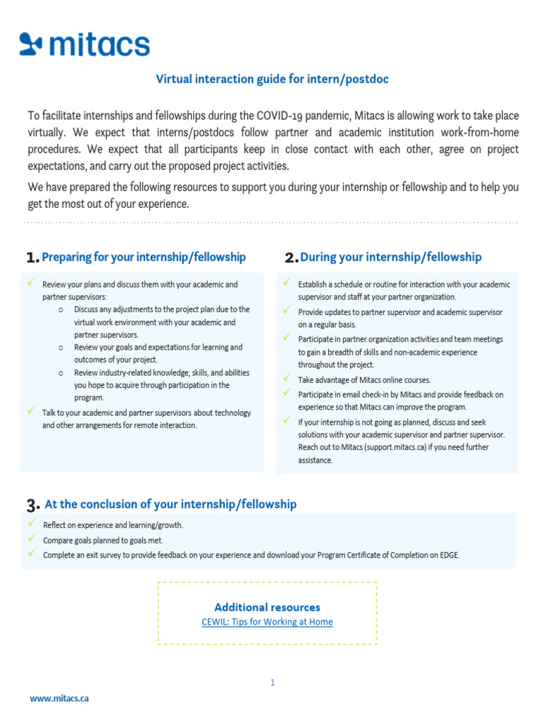 Virtual Interactions Guide EN | PDF | Internship | Job Hunting