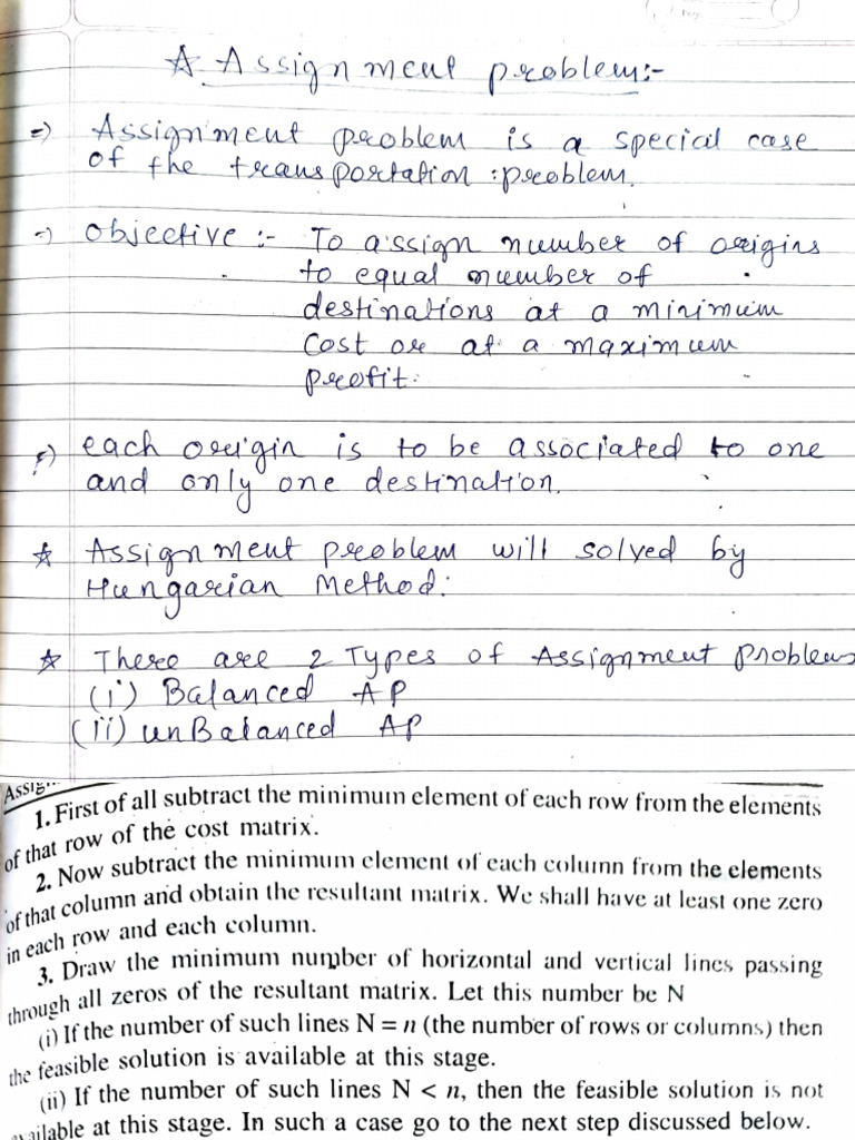 Assignment Problem (1) | PDF