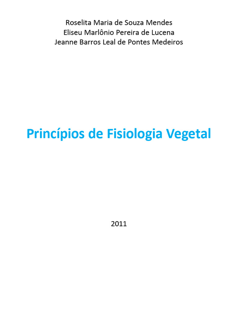 Fisiologia Vegetal 1 Ed | PDF | Difusão | Estoma