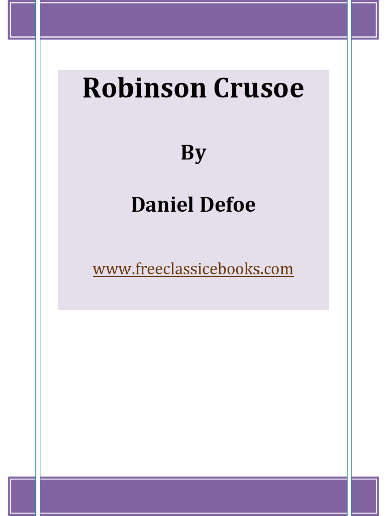 Robinson Crusoe - Daniel Defoe | PDF | Robinson Crusoe