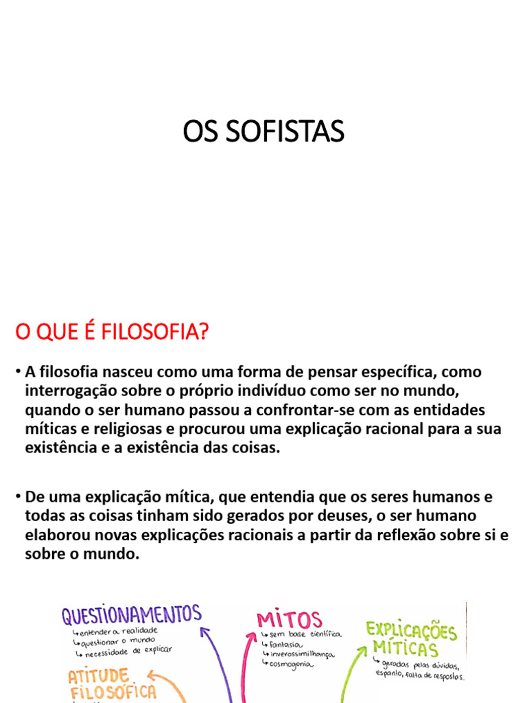 Slide - Os Sofistas - Parte 1 | PDF | Democracia | Ideologias Políticas