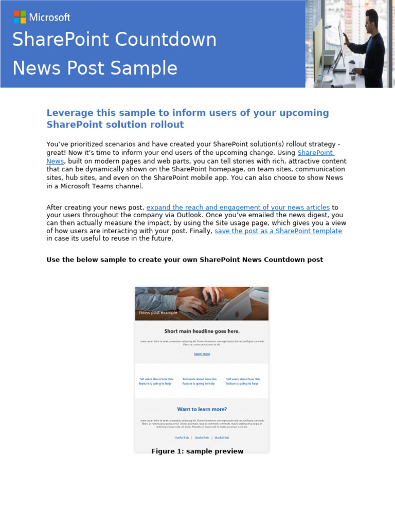 SharePoint Countdown News Post Sample | PDF