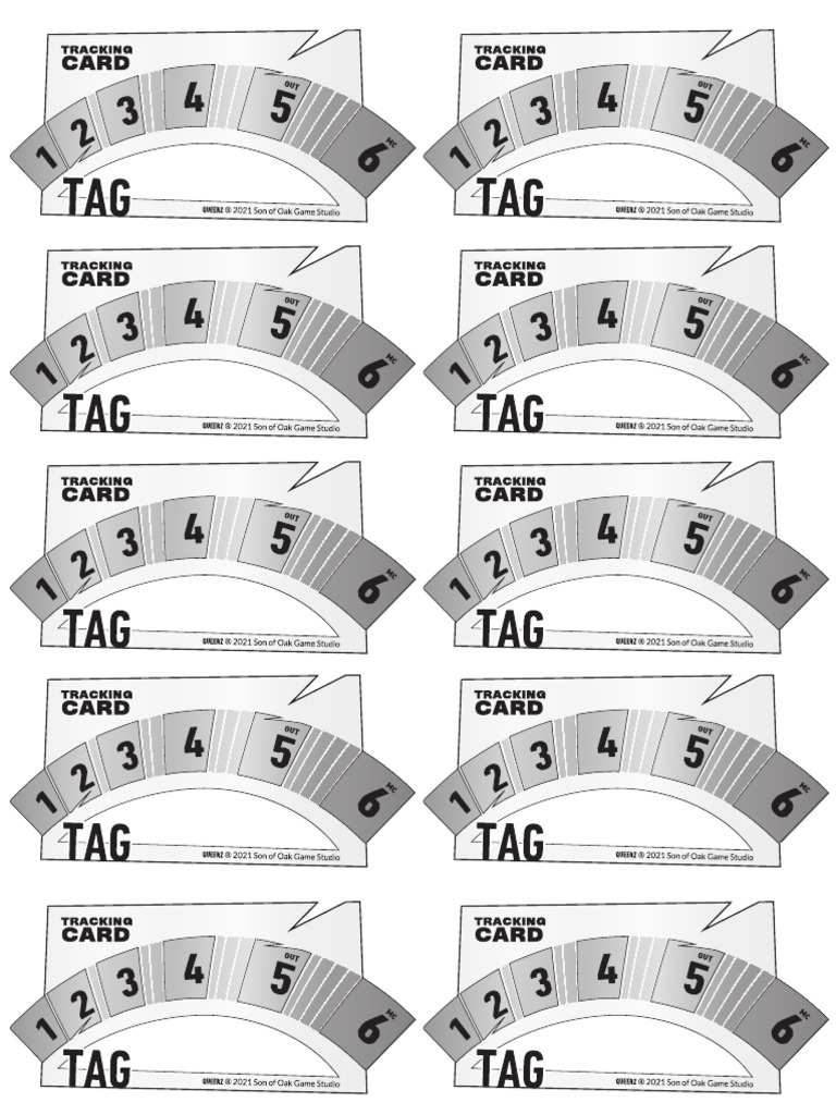 QUEERZ! TTRPG Tracking Cards (Printer-friendly) | PDF