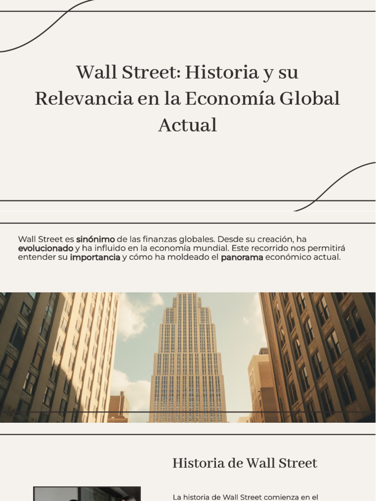 Wall Street: Historia e Impacto Global | PDF