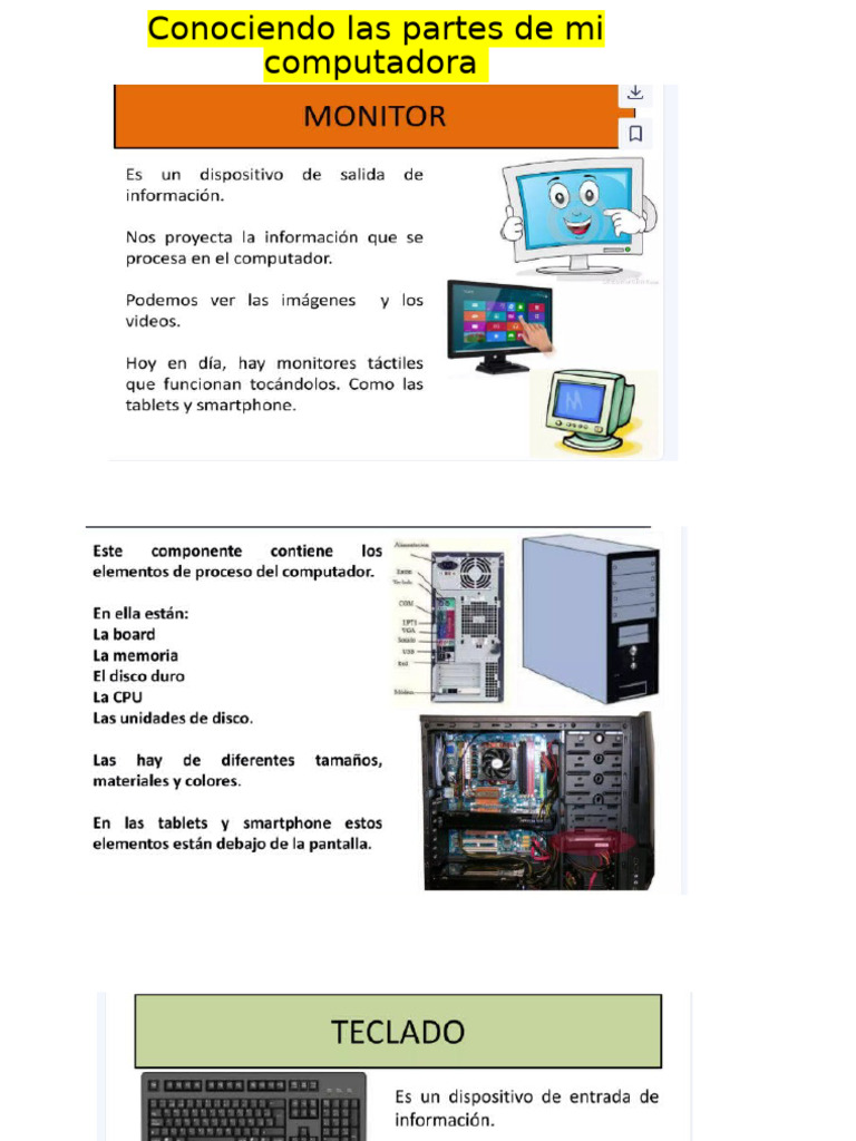 Diapositivas Conociendo Mi Computadora | PDF
