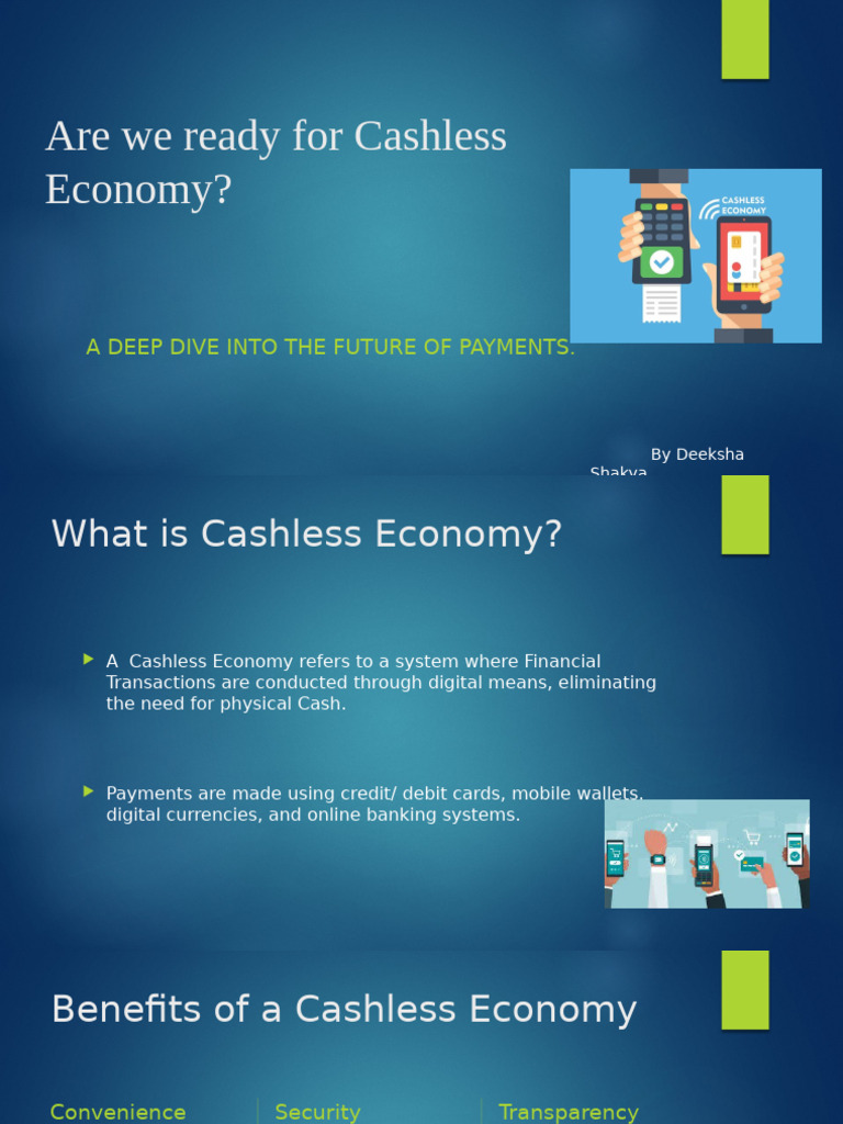 Is the World Ready for Cashless Economy? | PDF | Service Industries | Money