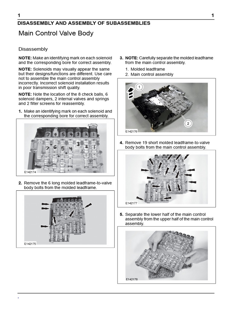 Attachment #2 - Disassembly and Assembly of Valve Body | PDF | Valve ...