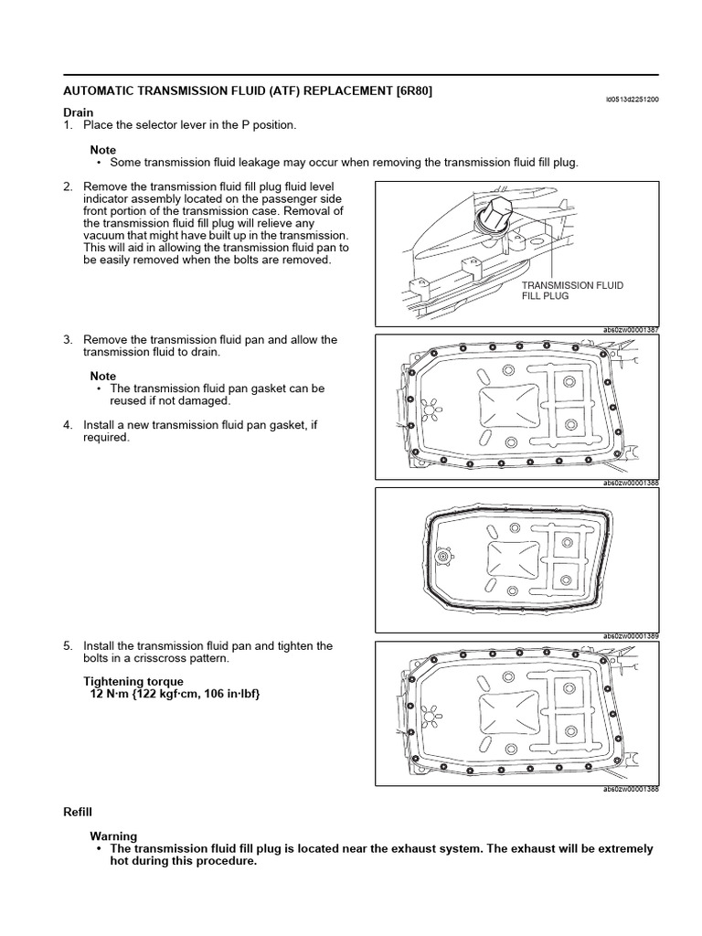 Attachment #3 - Atf Replacement 6R80 | PDF | Machines | Manufactured Goods