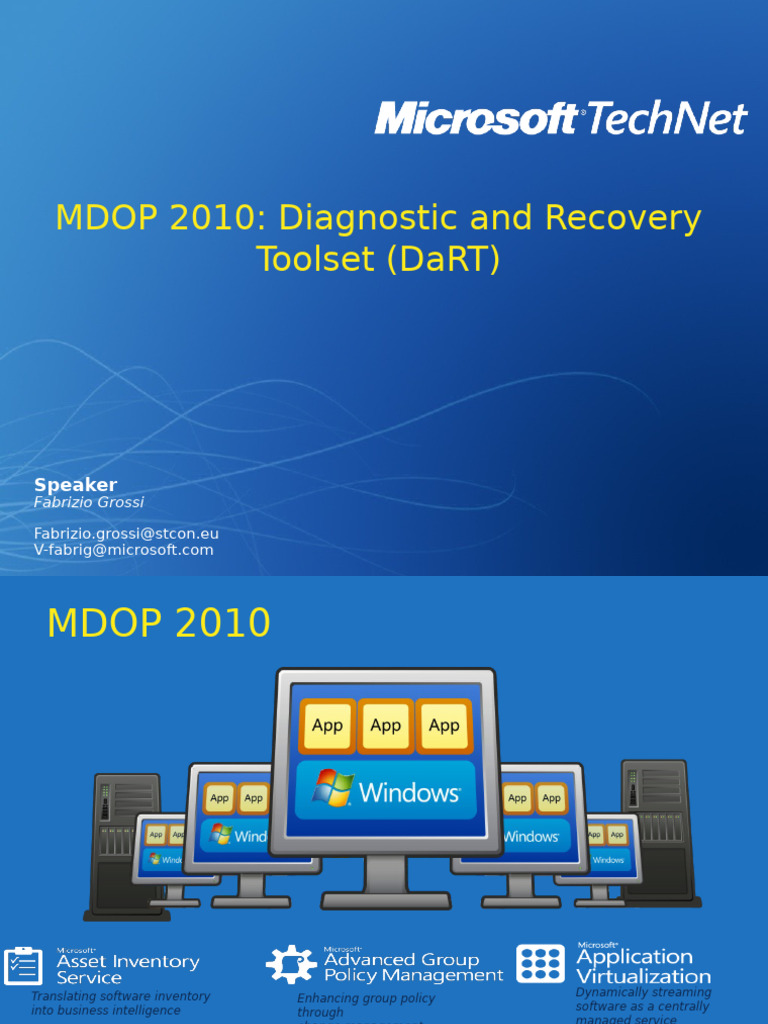 MDOP Diagnostic Recovery Toolset | PDF | Microsoft Windows | Computer Virus