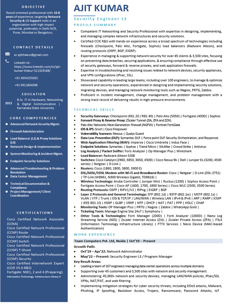 Ajit Kumar-10.6Yrs-Delhi | PDF | Computer Network | Security