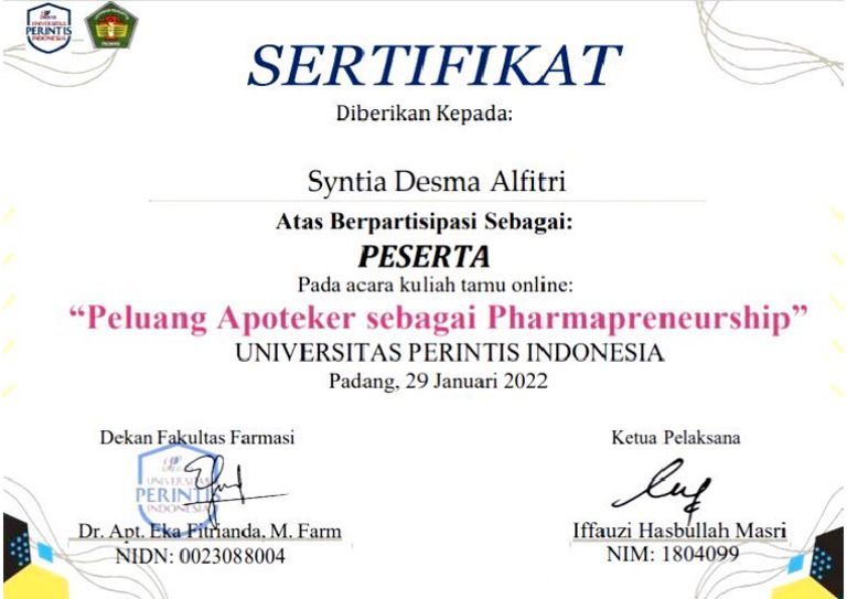 Sertif Univ 4 | PDF