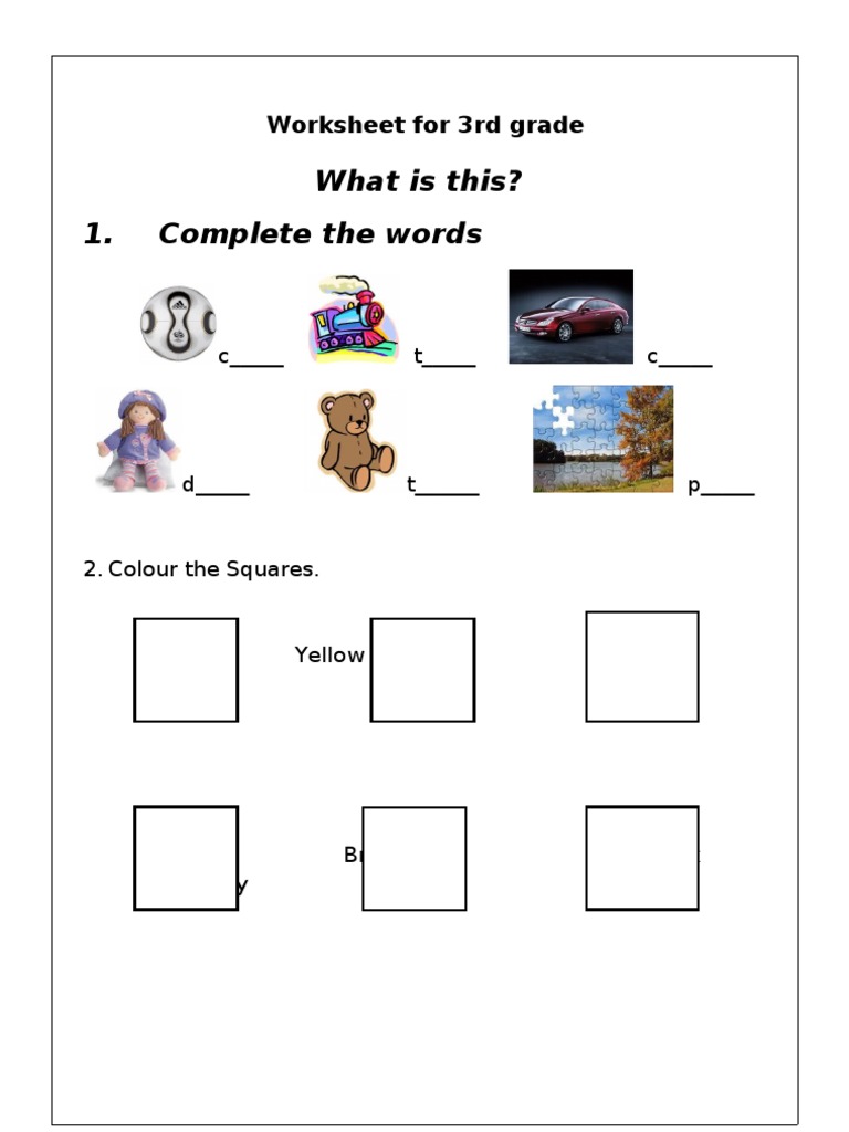 3rd Grade Language Arts Worksheet | PDF | Language Arts & Discipline