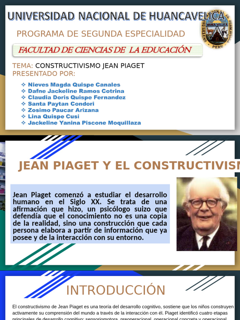 Constructivismo Jean Piaget | PDF | Constructivismo (filosofía de la educación) | Desarrollo ...