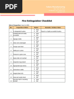 20.02 Fire Extinguisher Check Sheet | PDF