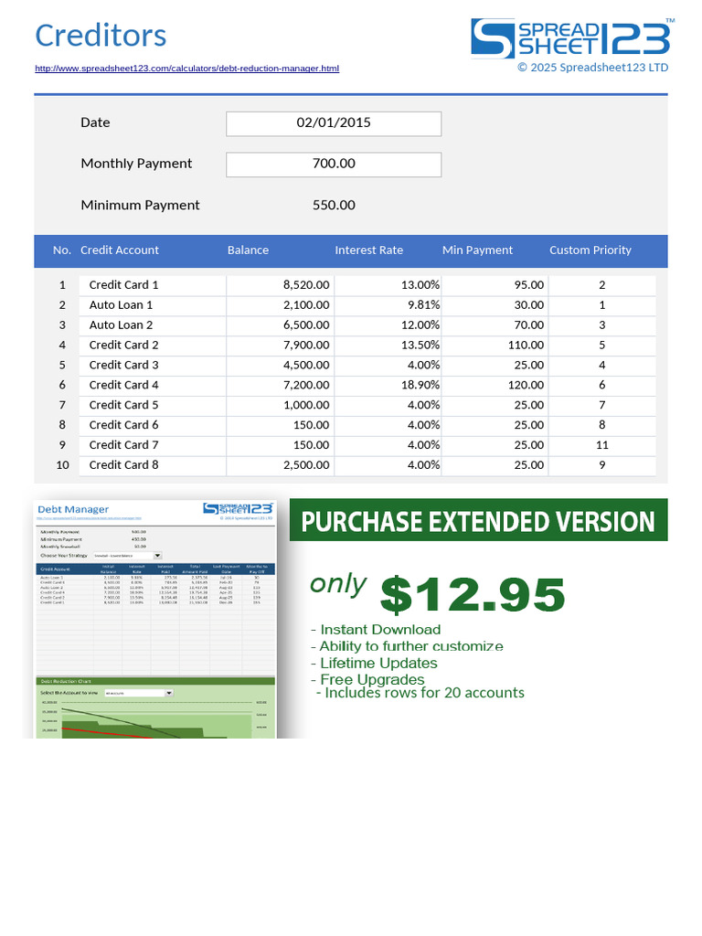 Debt Manager Pdf Finance Money Management Credit
