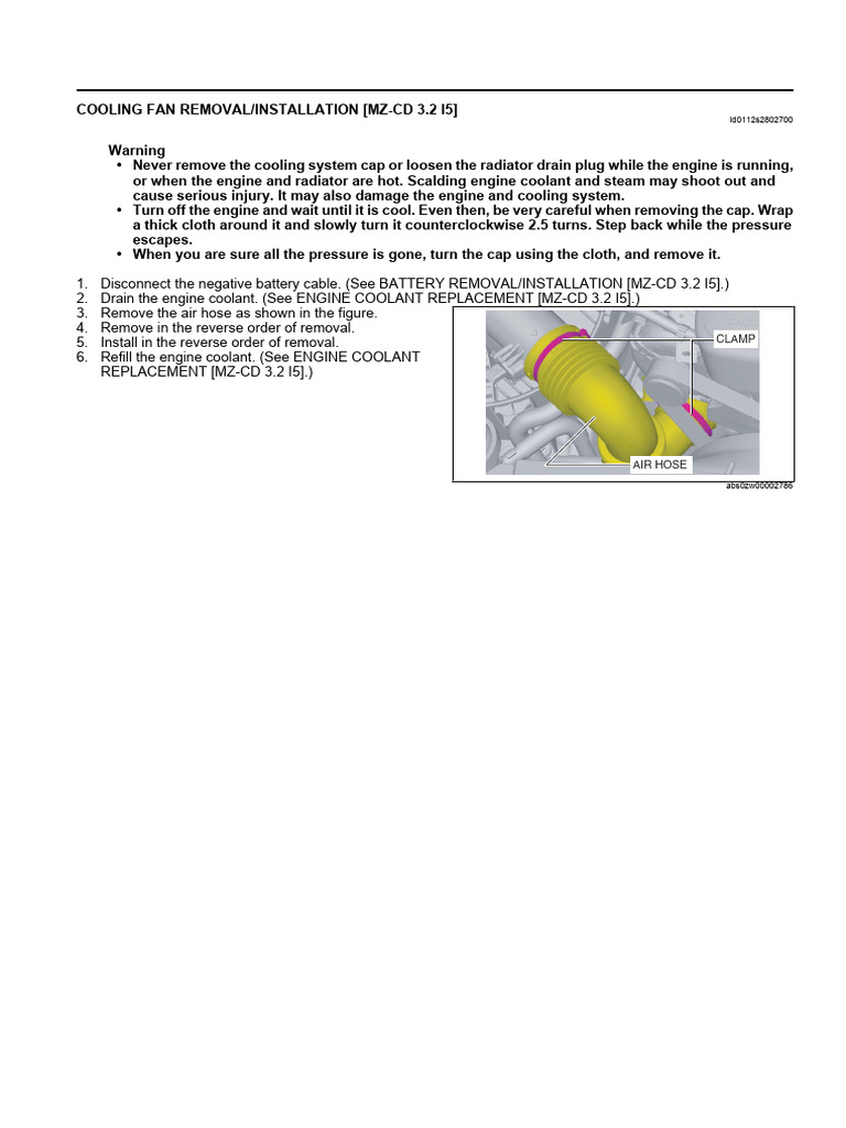 Attachment#1 - Cooling Fan Removal & Installation | PDF ...