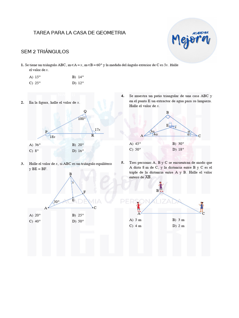 Tarea de Geom 2 | PDF | Geometría Elemental | Geometría del plano euclidiano