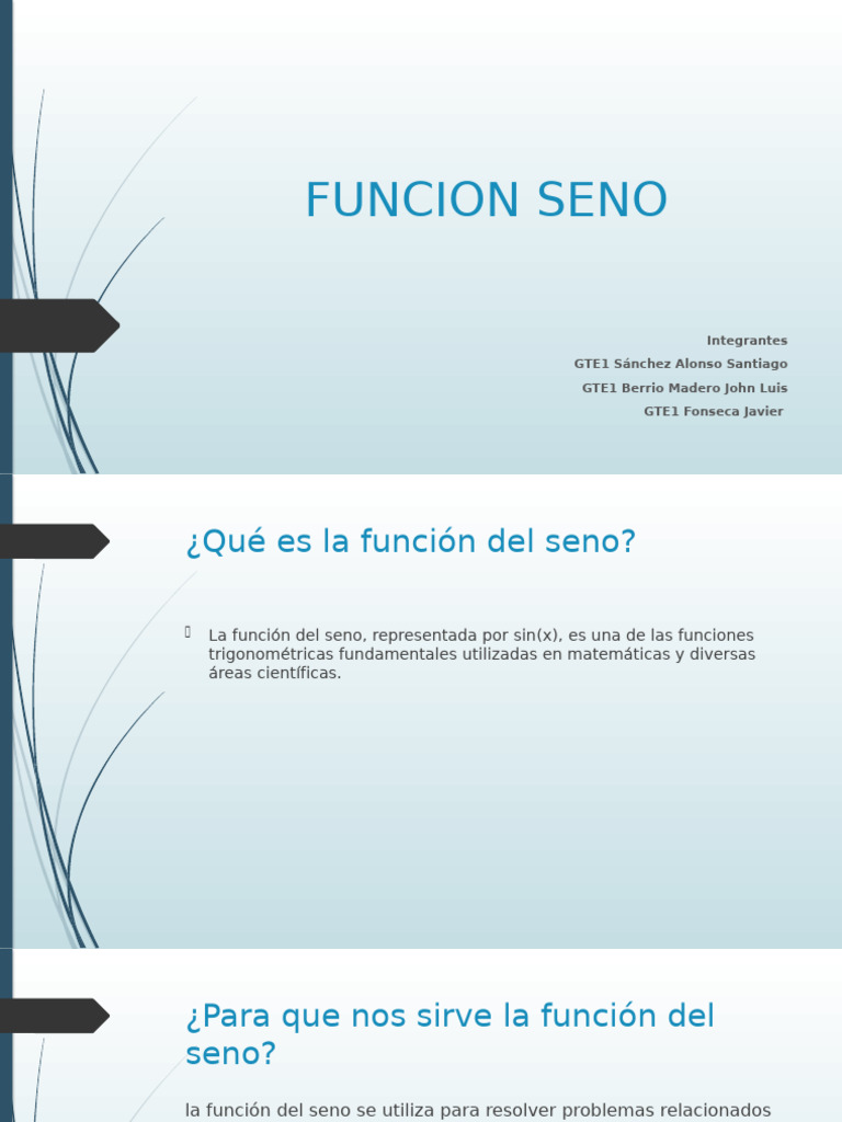 Curva y propiedades del seno | PDF