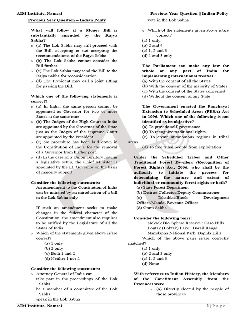 Indian Polity | PDF | Constitution | Government Of India