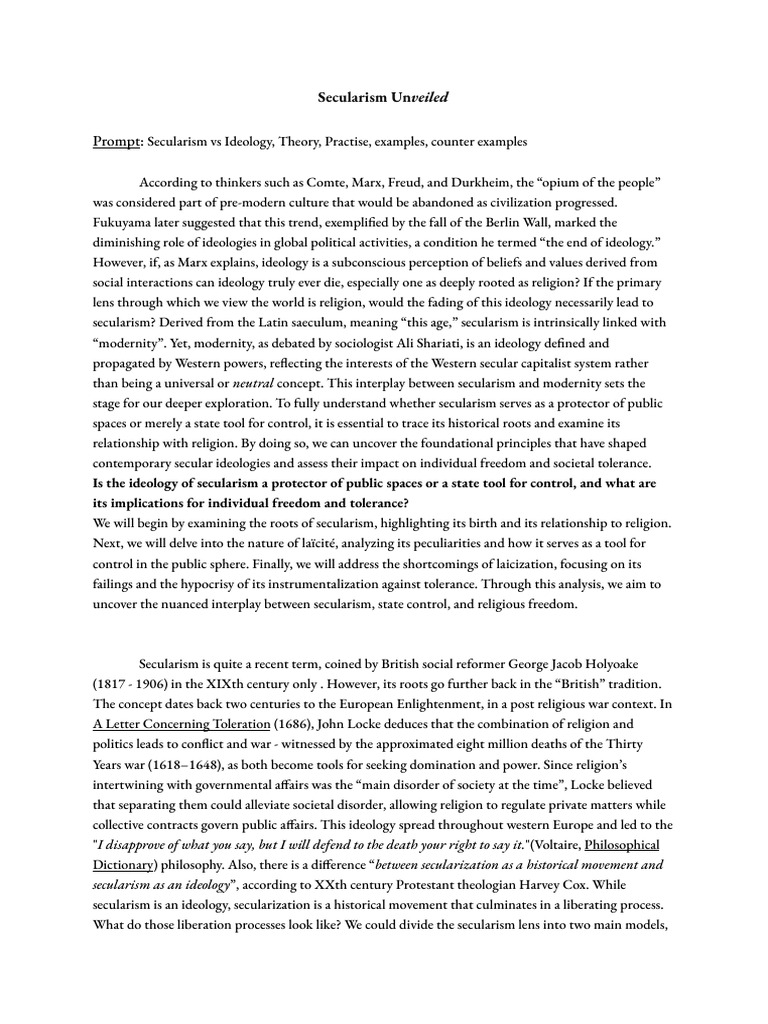 Understanding Secularism's Impact | PDF | Secularism | Ideologies
