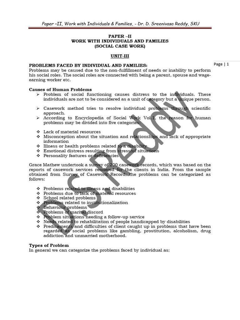 CSW Notes Units III & IV | PDF | Psychotherapy | Psychoanalysis