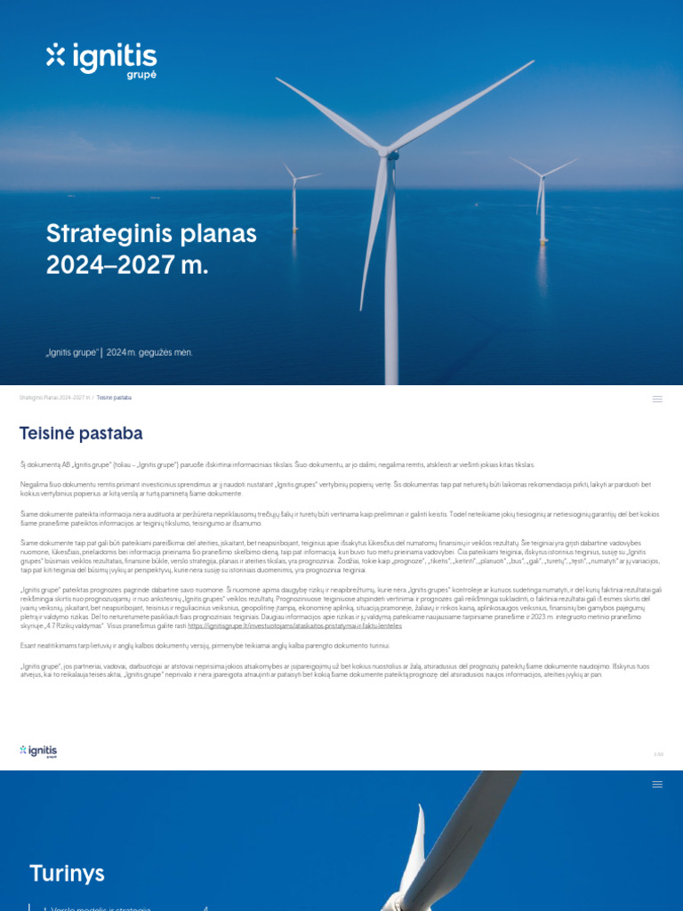 Ignitis Grupe - Strateginis Planas 2024-2027 M | PDF