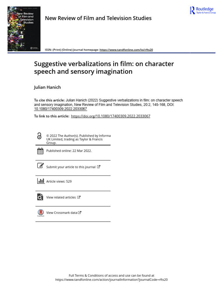 Hanich 2022 | PDF | Perception