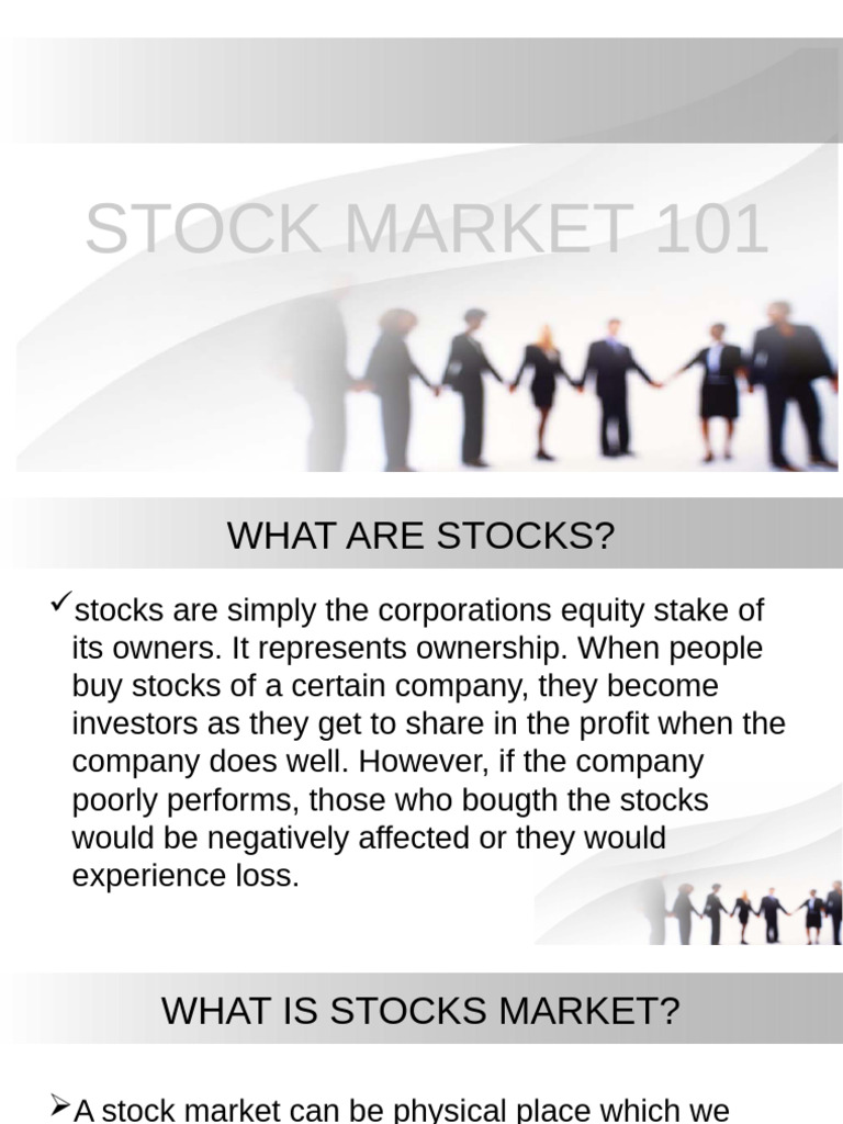 Stock Market 101 | PDF | Stocks | Dividend