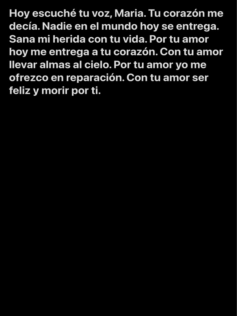 Hoy Escuché Tu Voz, Maria. Tu Corazón Me Decía. Nadie en El Mundo | PDF