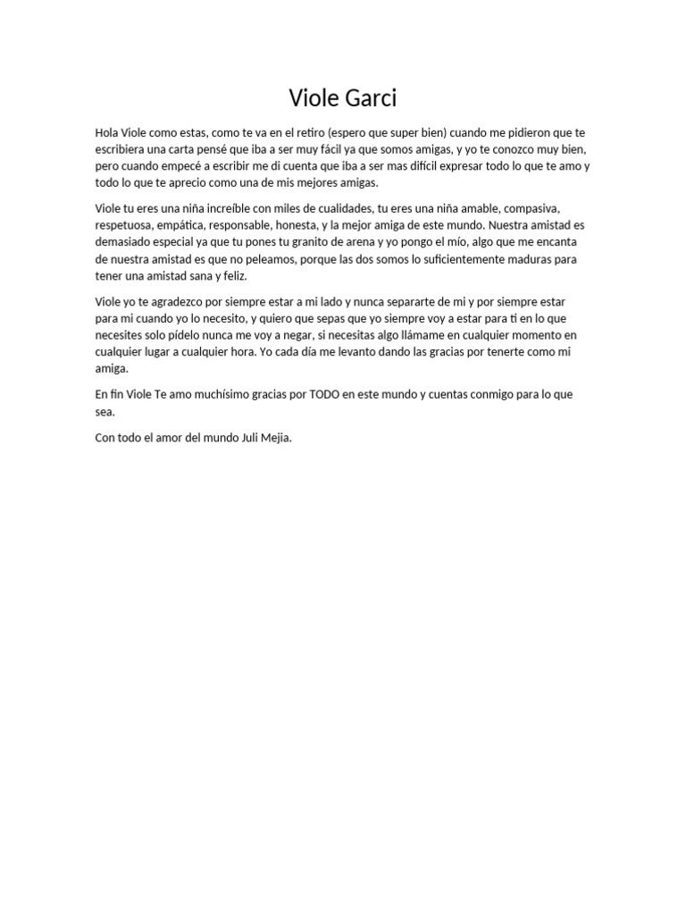 Violeta Garcia De Julieta Mejia | PDF