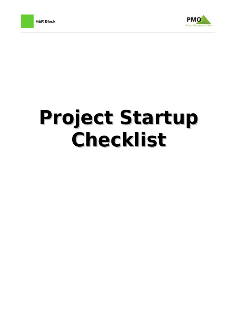 Project Startup Checklist | PDF | Directory (Computing)