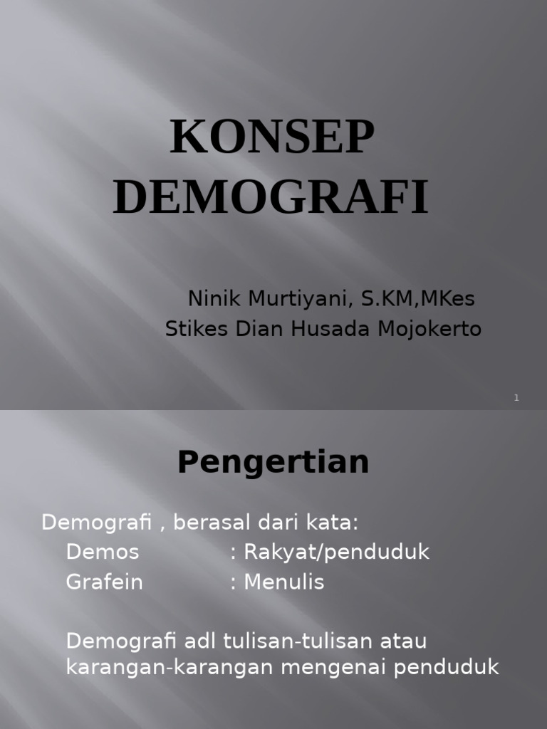 Konsep Demografi | PDF