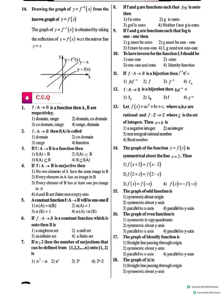 Functions Work Sheets | PDF