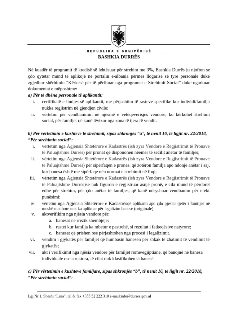 Aplikim Per Kredi Te Bute | PDF