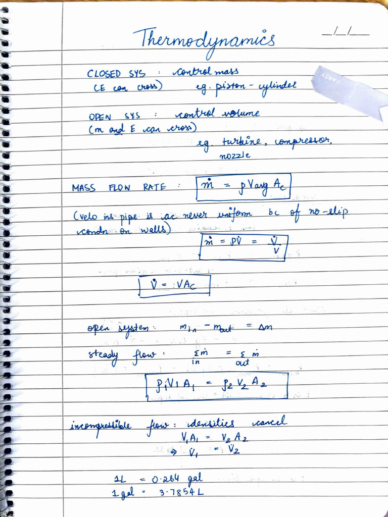 Thermodynamics notes | PDF