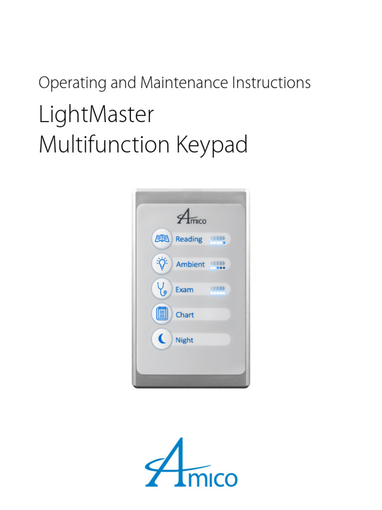 Amico Alt Lightmaster Multifunction Keypad Manual | PDF | Power Supply ...