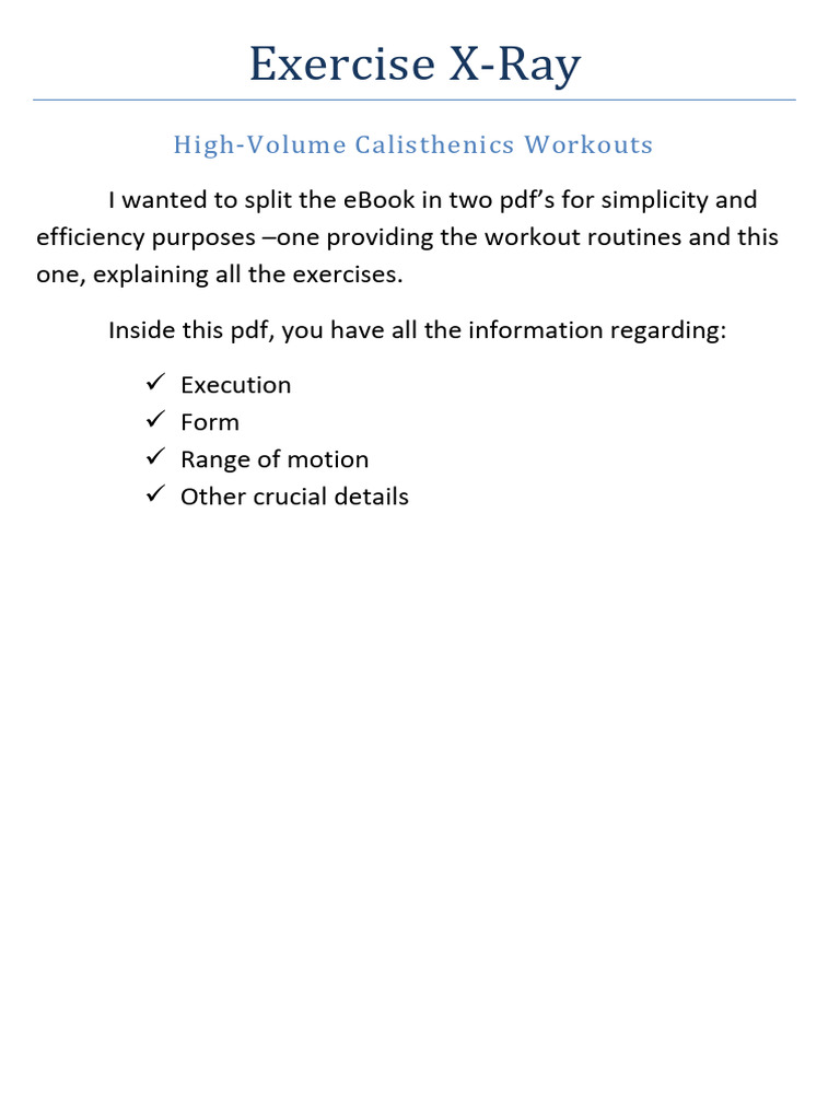 Adorian Moldovan - Exercise X-Ray-Old School Calisthenics (2019) | PDF ...