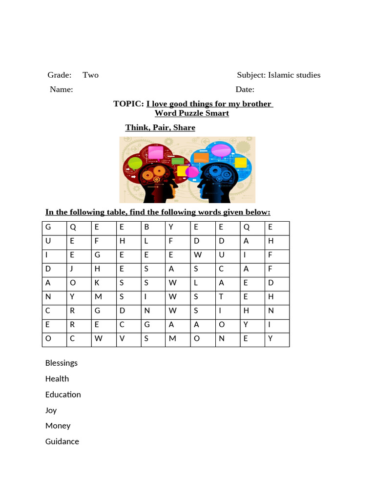 Ma Worksheet | PDF