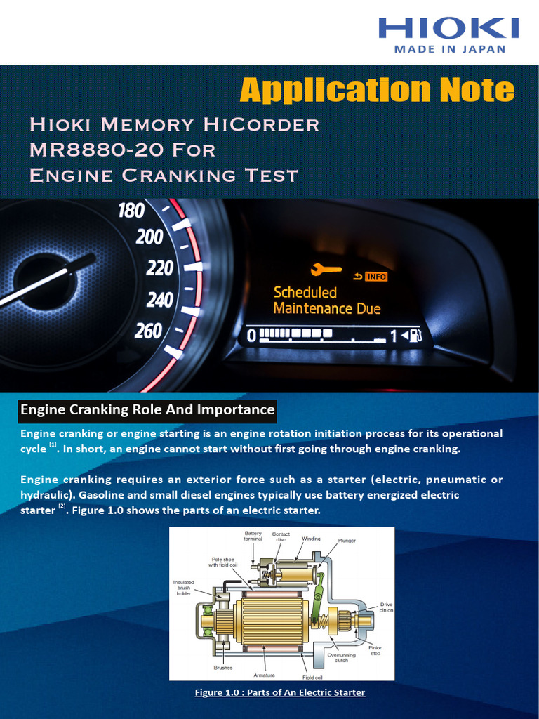 HIOKI Application Note Memory HiCorder MR8880 20 | PDF | Engines | Alternating Current