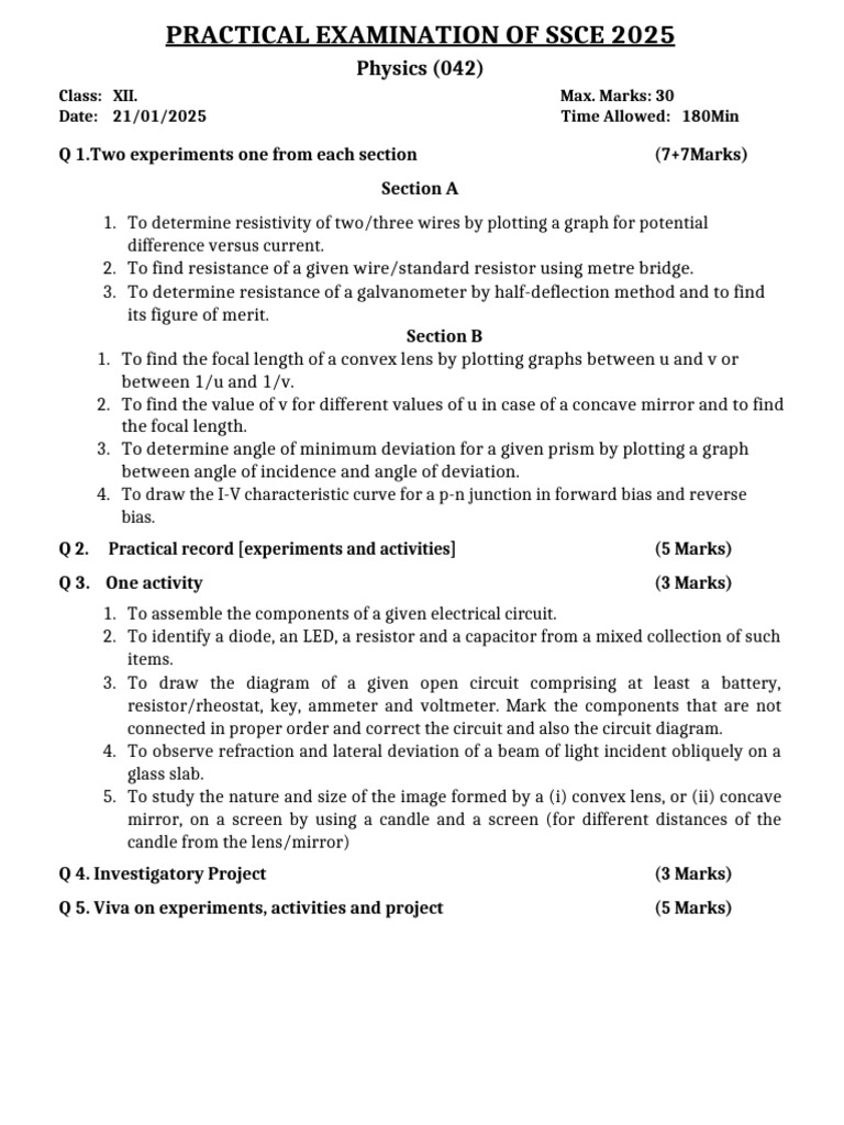Physics Practical | PDF