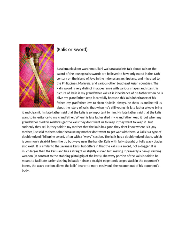 Kalis or Sword) | PDF