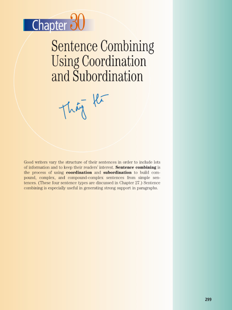 1Sentence combining using coordination & subordination | PDF