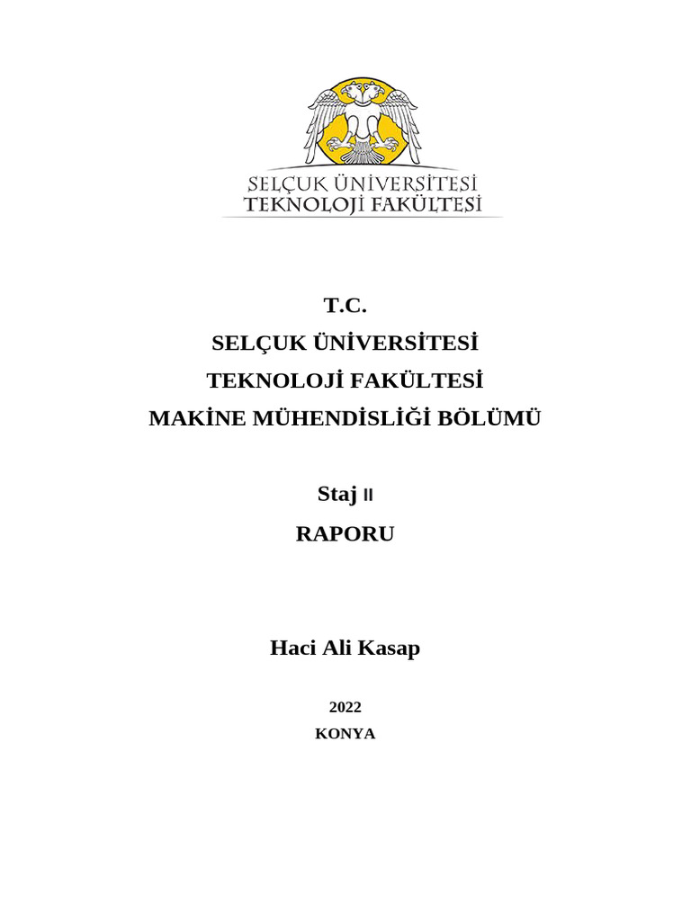 Staj Raporu 2 | PDF